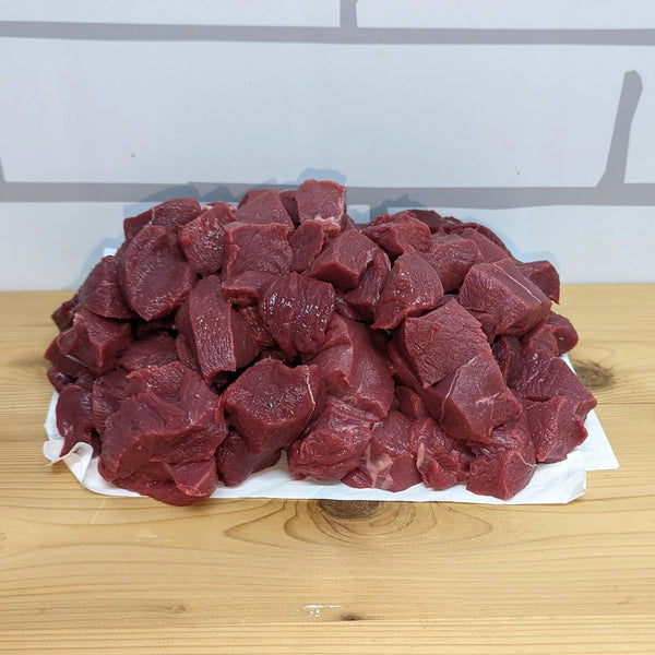 Diced Venison Denver Leg 500gm - Halswell Butchery